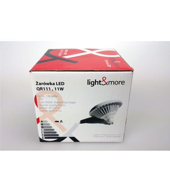 Żarówka LM LED ES111 AR111 QR111 GU10 230V 11W 3000K 750lm 120 stopni